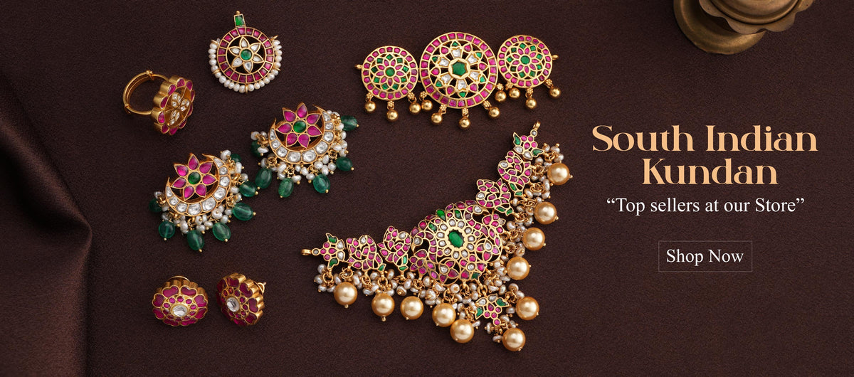 92.5 Gold Plated Indian Silver Jewellery Online - The Amethyst Store