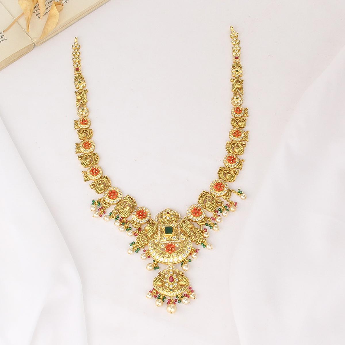 Luxurious Pakshi Long Necklace – The Amethyst Store