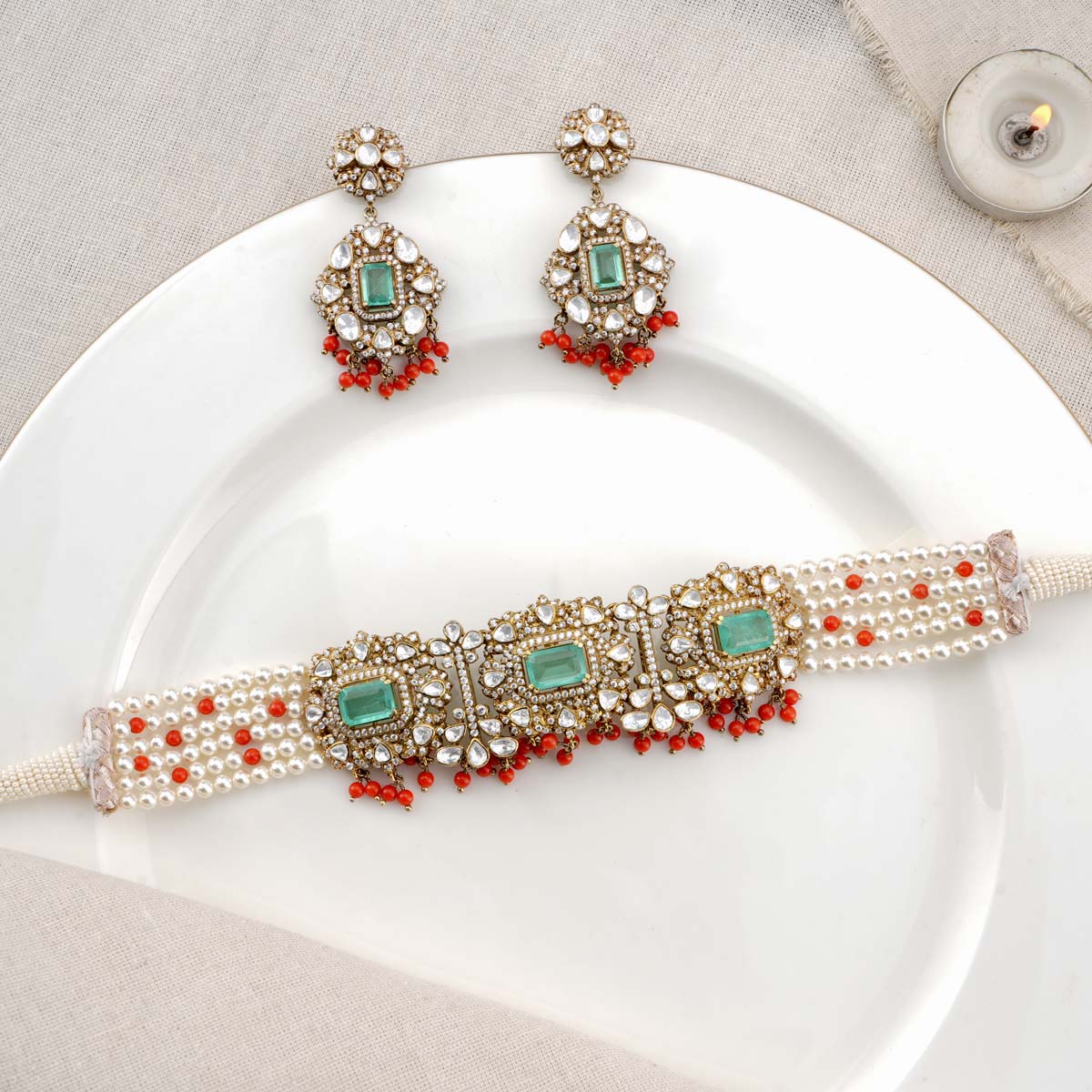 Classy Beads Victorian Choker Set – The Amethyst Store