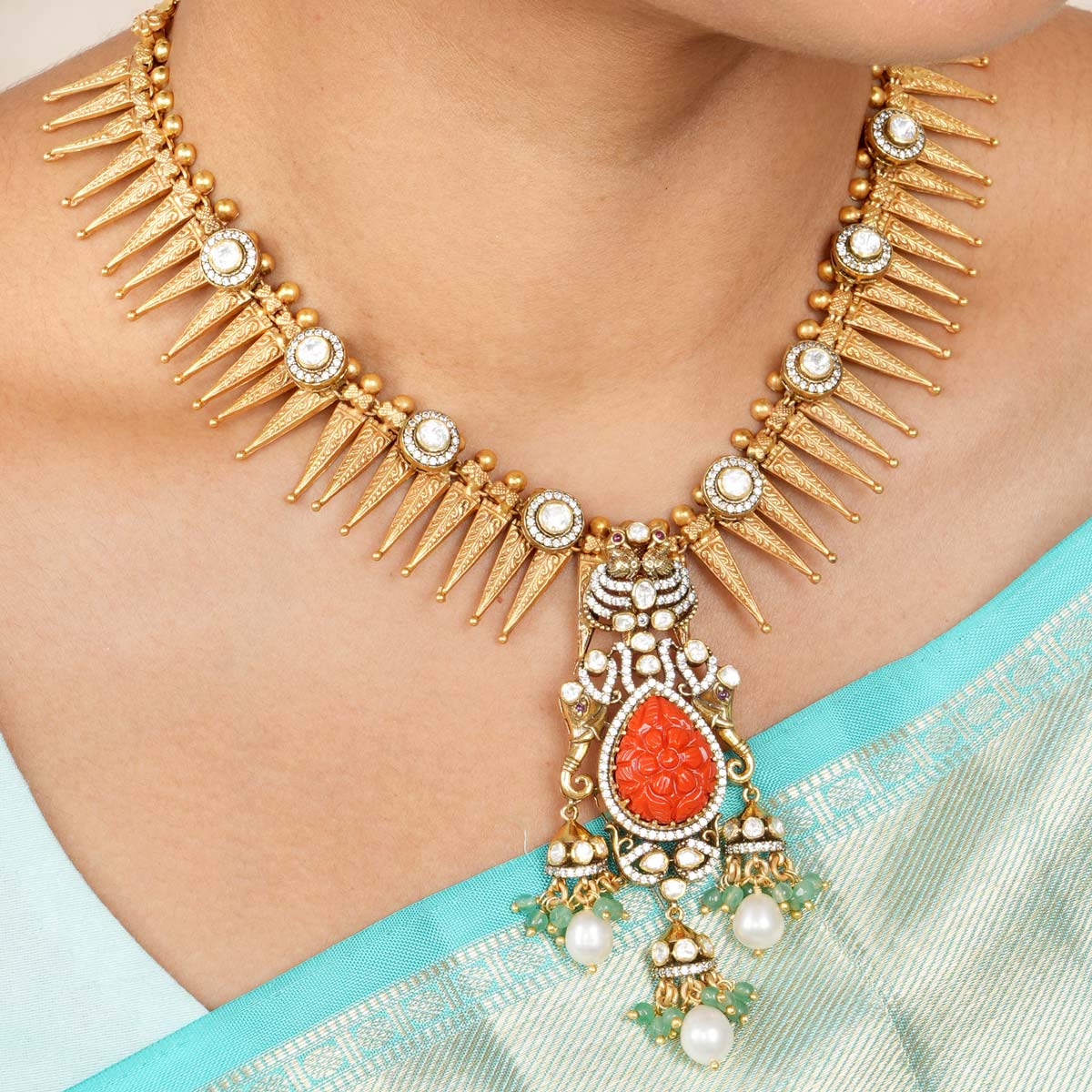 Nivethitha Victorian Necklace Set – The Amethyst Store