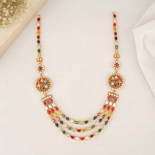 Gold Plated Navaratna Jewellery Online | 92.5 Gold Plated Silver ...