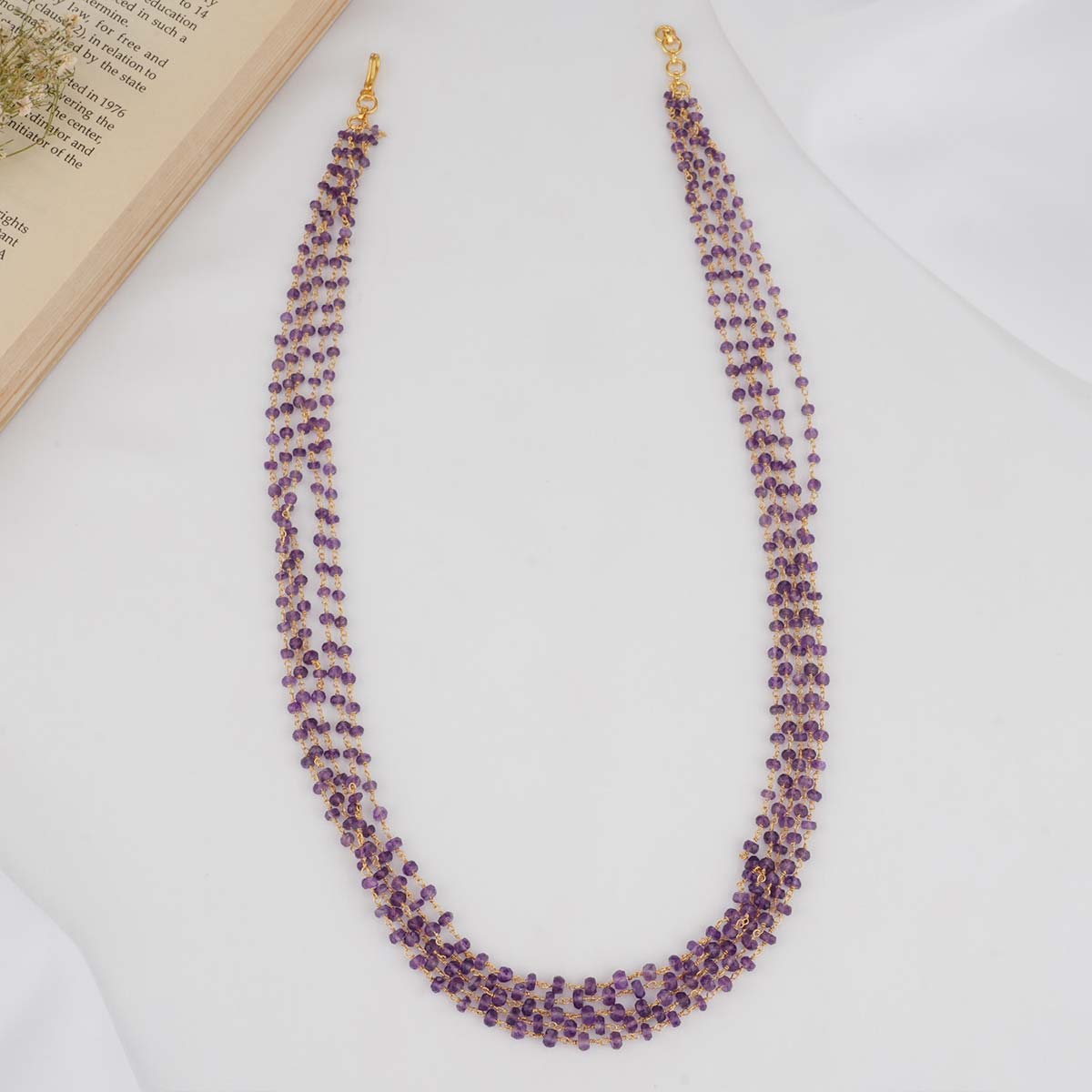 Rinith Beads Long Necklace – The Amethyst Store