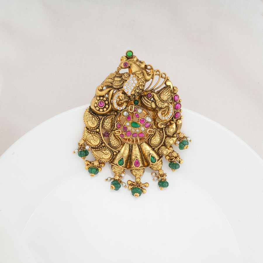 Antique Gold Plated Nagas Silver Pendant | Antique Silver Gold Plated ...