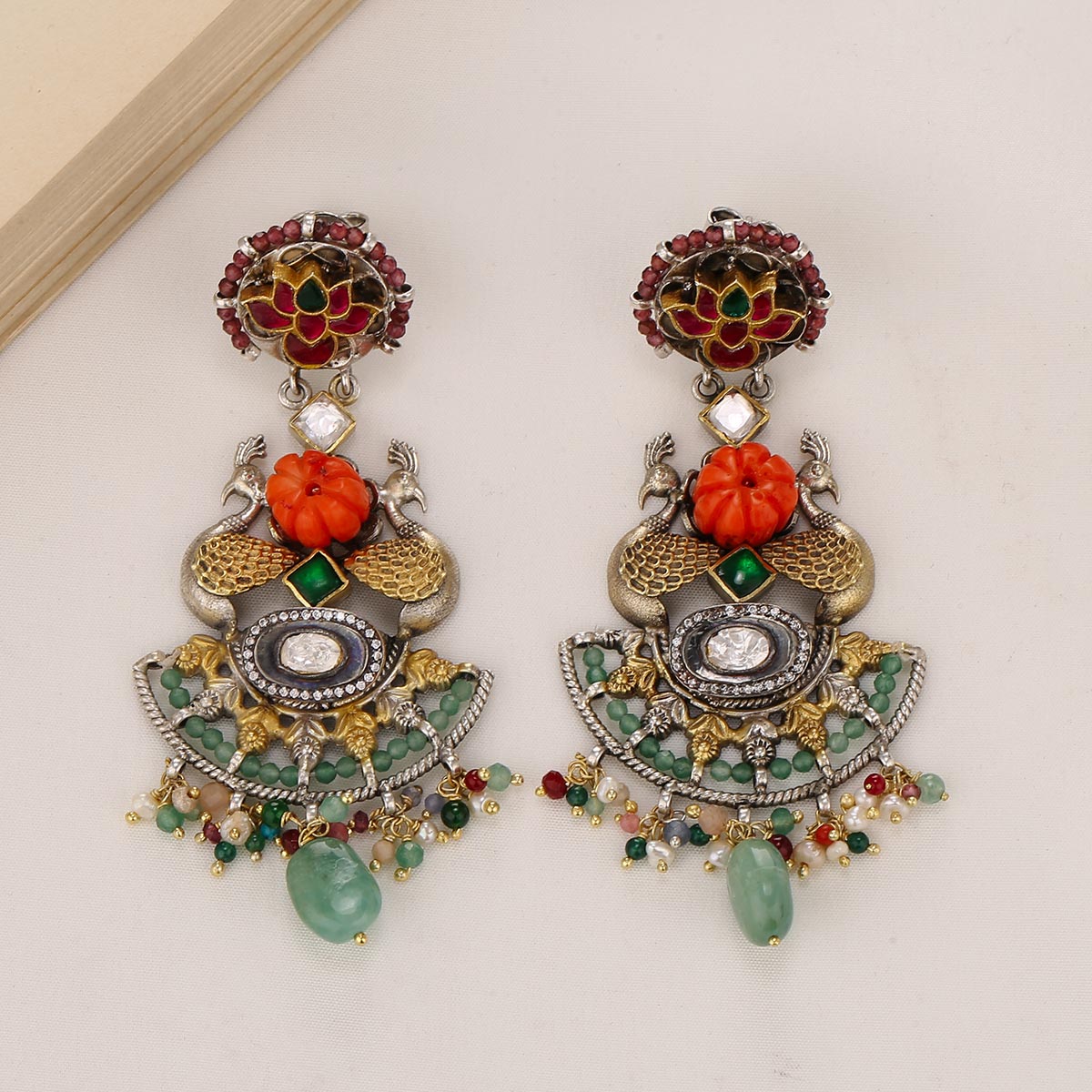 Reeva Oxidised Long Earrings – The Amethyst Store