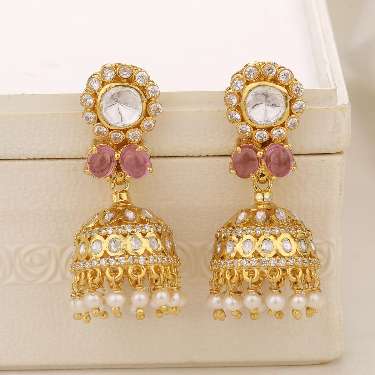 Saisha Stone Jhumkas – The Amethyst Store