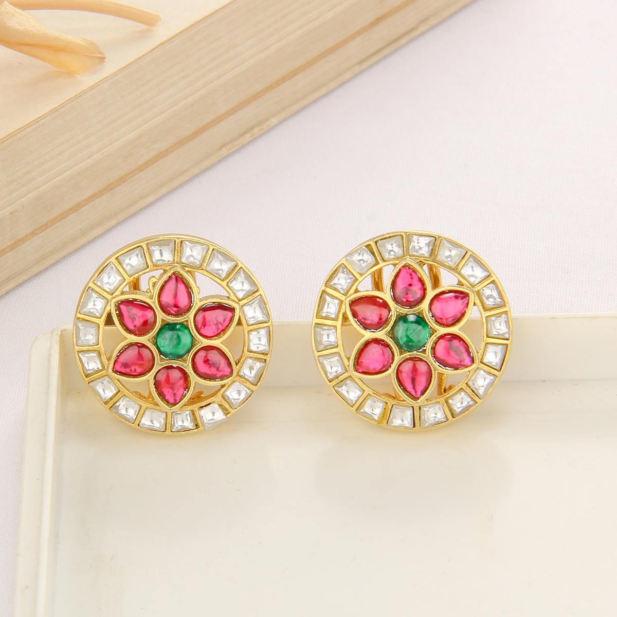 Prakshi Kundan Studs – The Amethyst Store