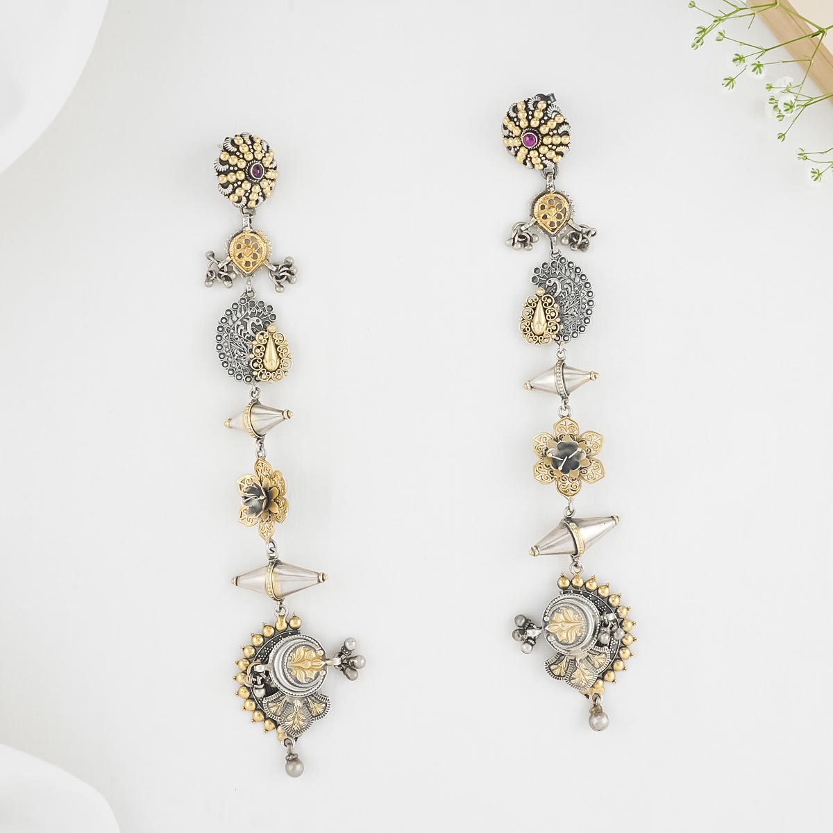 Krasivo Oxidised Long Earrings – The Amethyst Store