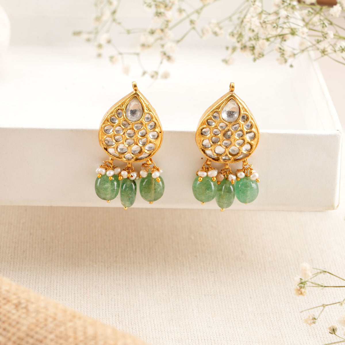 Prajan Kundan Drops – The Amethyst Store
