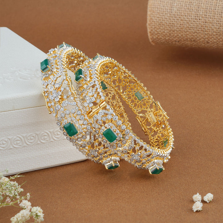 Sterling Diamond Design Bangles – The Amethyst Store