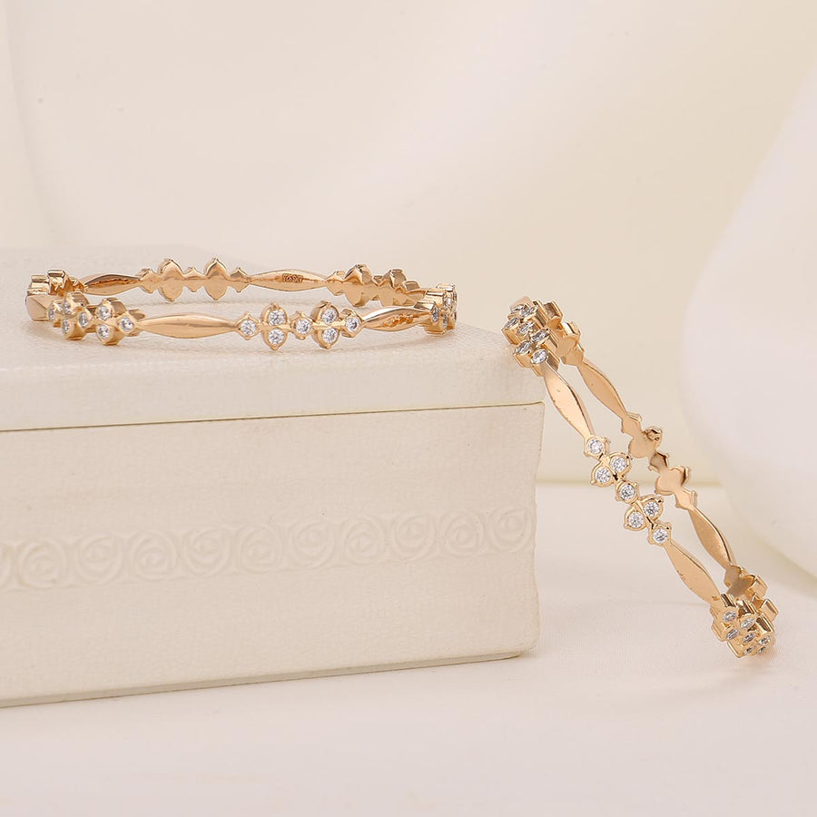 Gleaming Stone Pair Bangle – The Amethyst Store