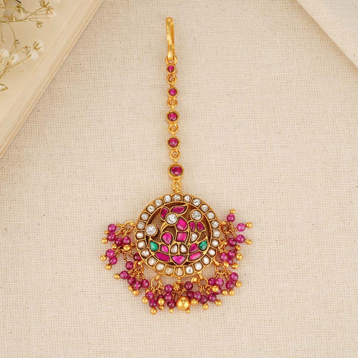 Aninya Kundan Maangtikka – The Amethyst Store