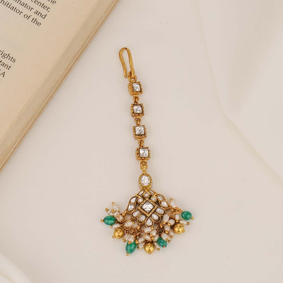 Nishalini Kundan Maangtikka – The Amethyst Store