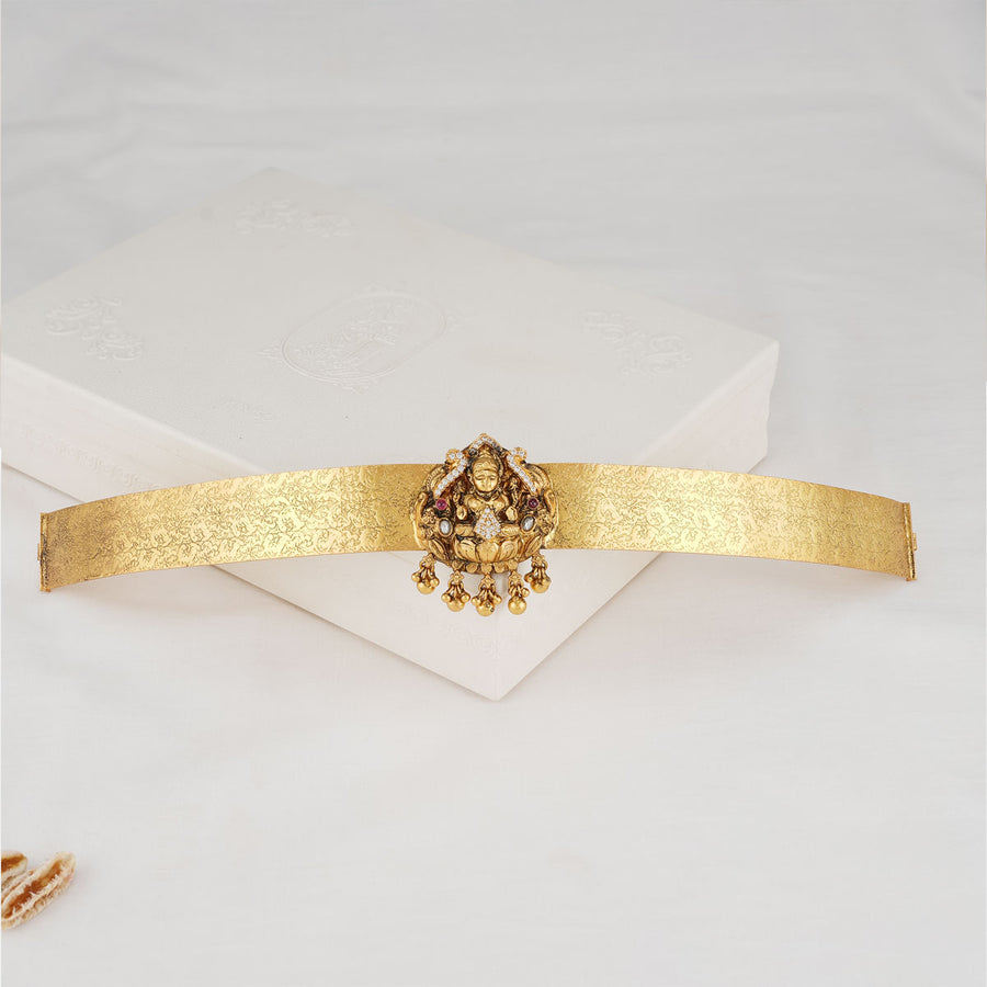 Buy Gold Plated Silver Oddiyanam Online | 925 Silver Vandanam/Oddiyanam ...