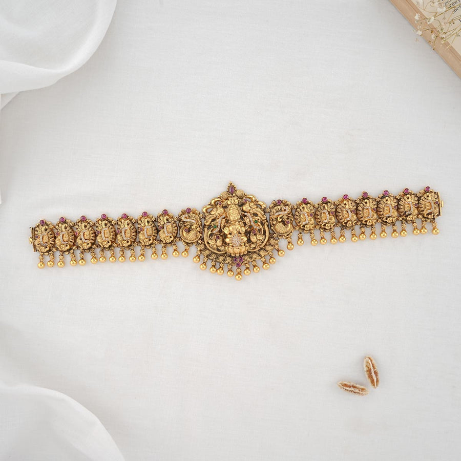 Buy Gold Plated Silver Oddiyanam Online | 925 Silver Vandanam/Oddiyanam ...