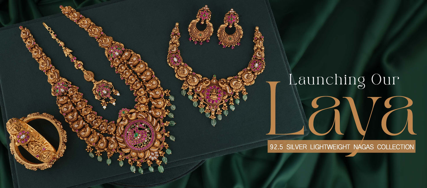 92.5 Gold Plated Indian Silver Jewellery Online - The Amethyst Store