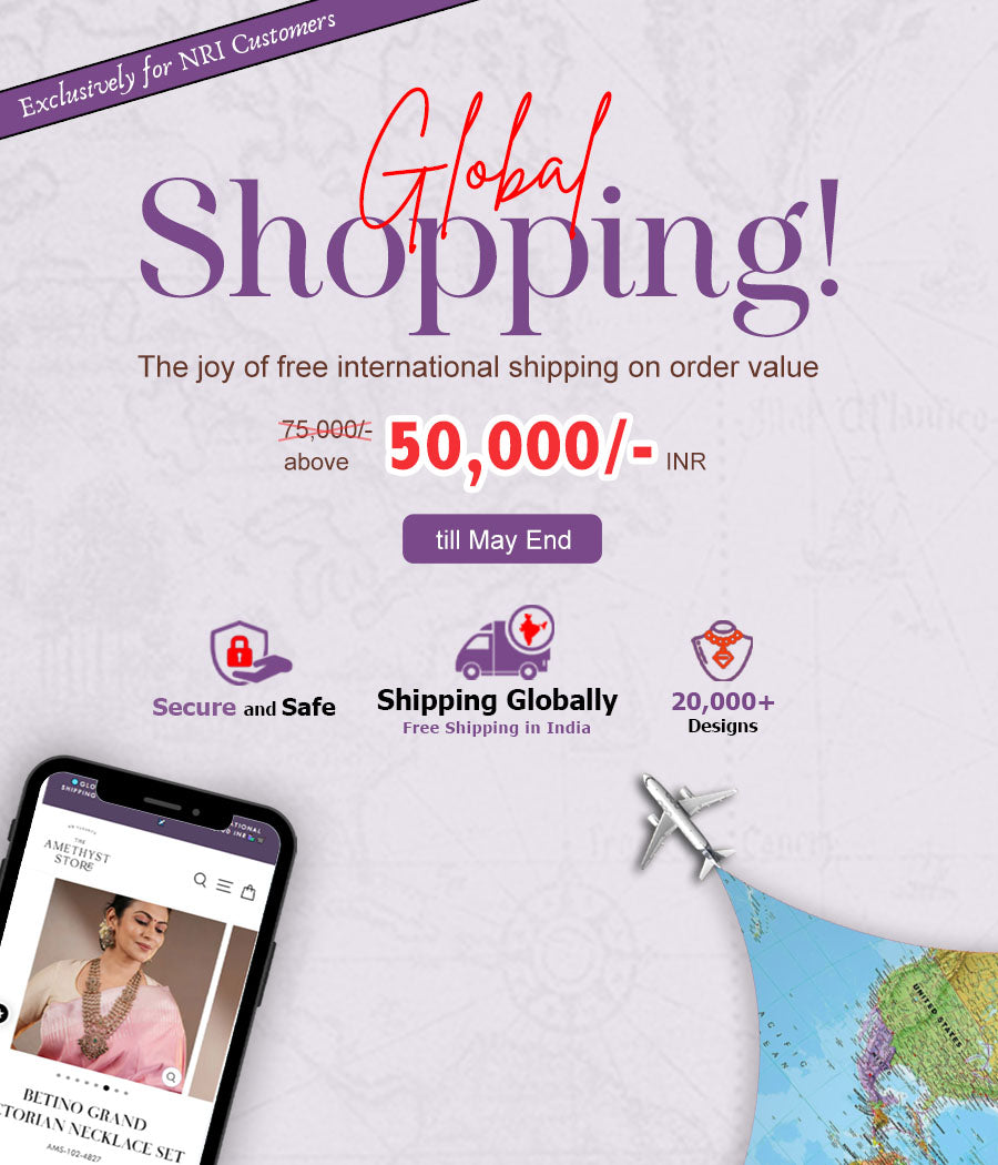 92.5 Gold Plated Indian Silver Jewellery Online - The Amethyst Store
