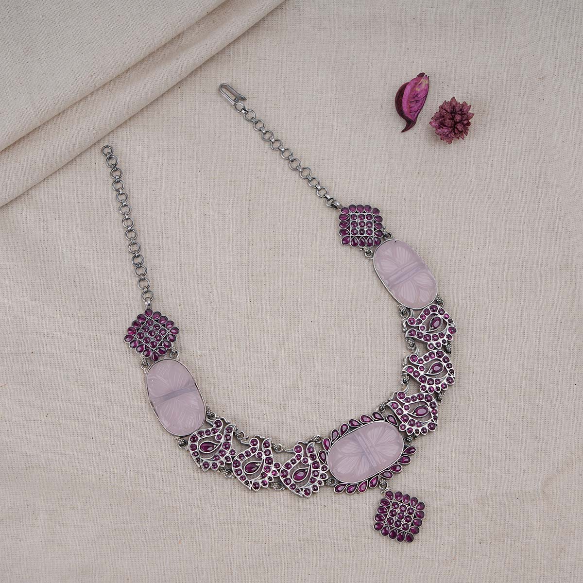 Buy Anya Oxidised Necklace | 92.5 Silver Oxidised Necklace Online – The ...