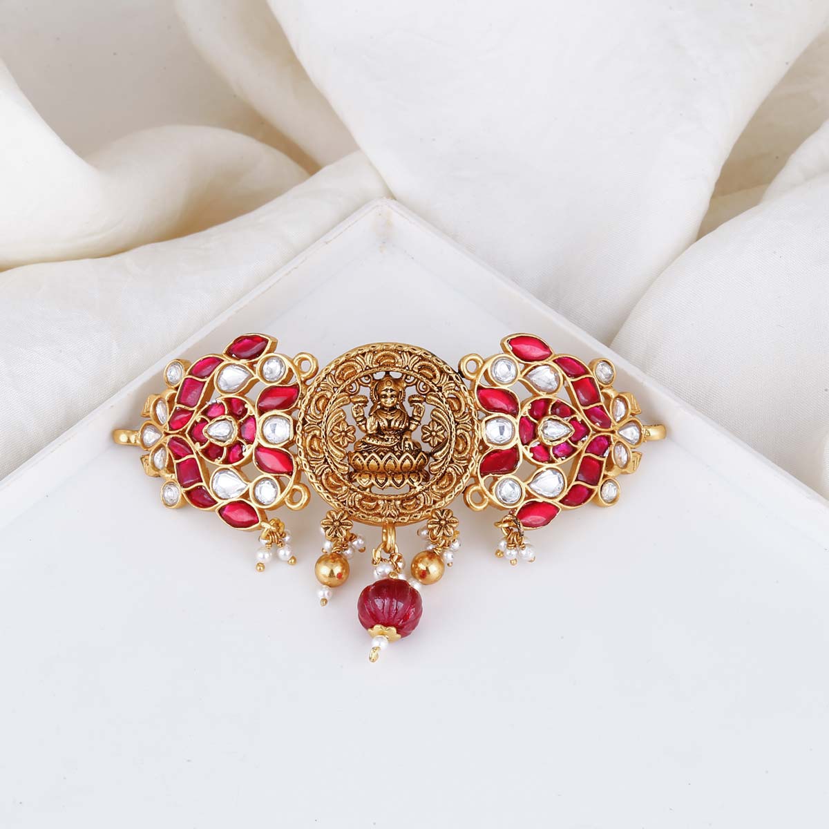Shop Kanta Mini Choker Online | 92.5 Gold Plated Kundan Necklace ...