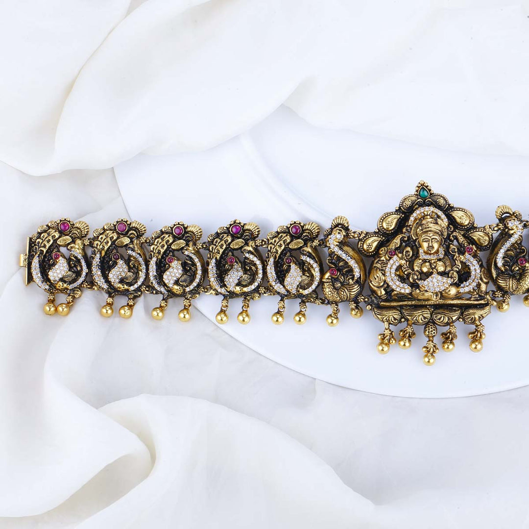 Buy Deeptha Nagas Oddiyanam | 92.5 Gold Plated Silver Nagas Nakshi ...