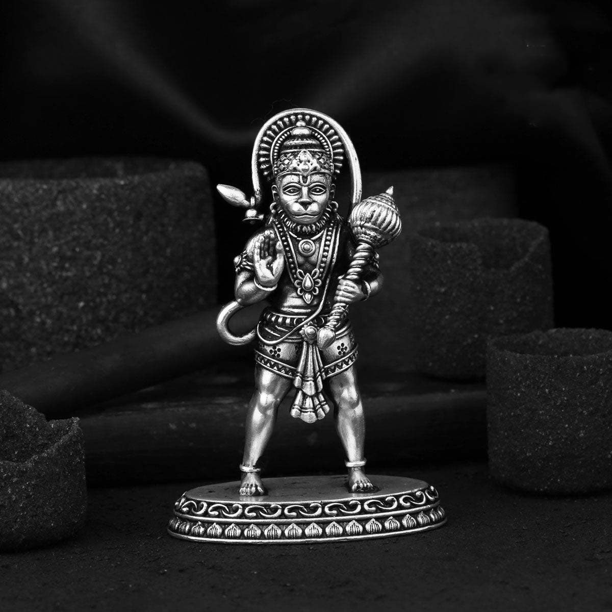 Buy Hanuman 2D Idol | 925 Pure Silver God Idols Online – The Amethyst Store